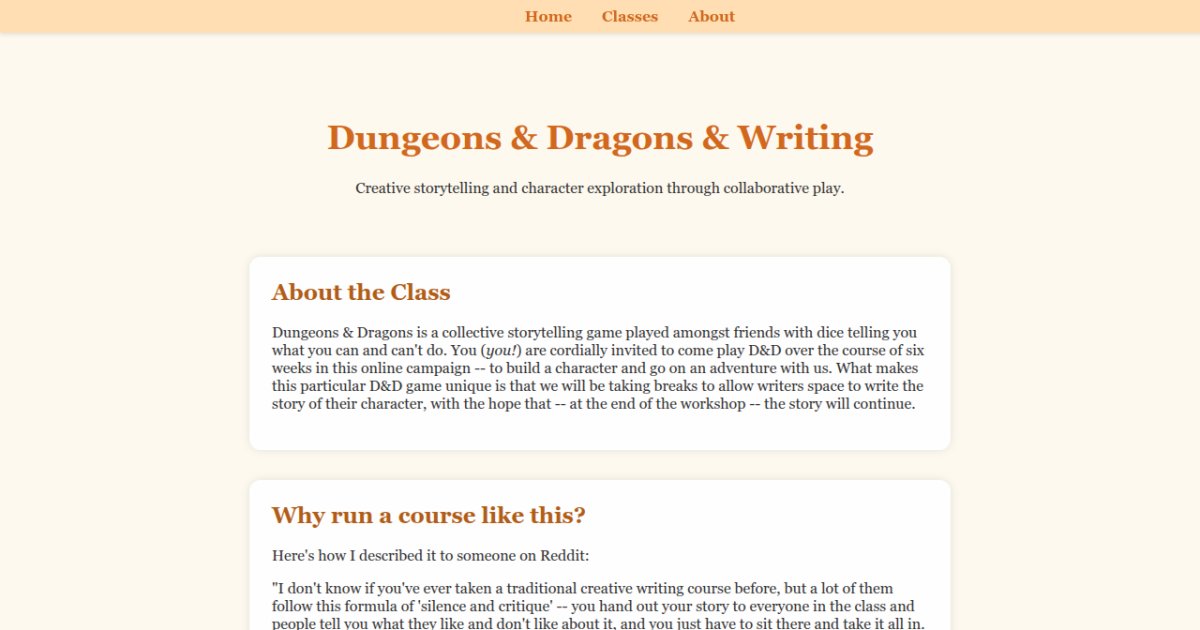 Dungeons & Dragons & Writing